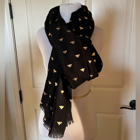 Printed Village | Accessories | Printed Village Gold Black Bee Print ...